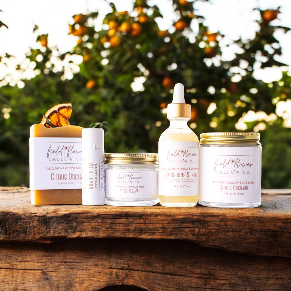 Tallow Bundle, Citrus Orchard Orange Lemon Scented Tallow Skincare ...