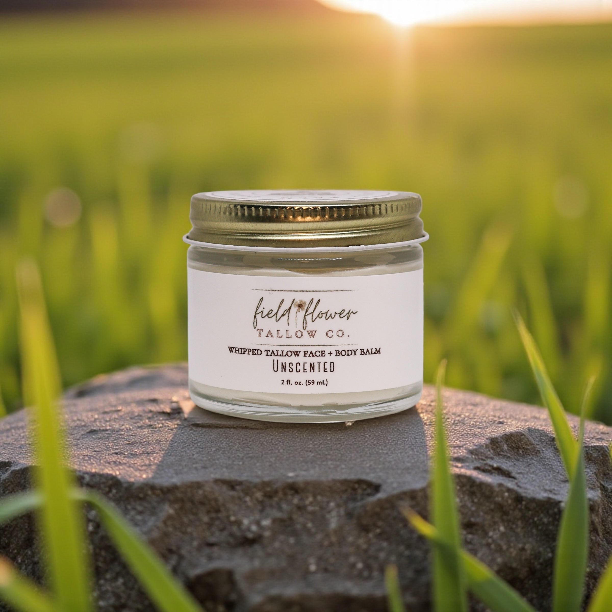 Unscented Tallow Face + Body Balm – Field Flower Tallow Co.