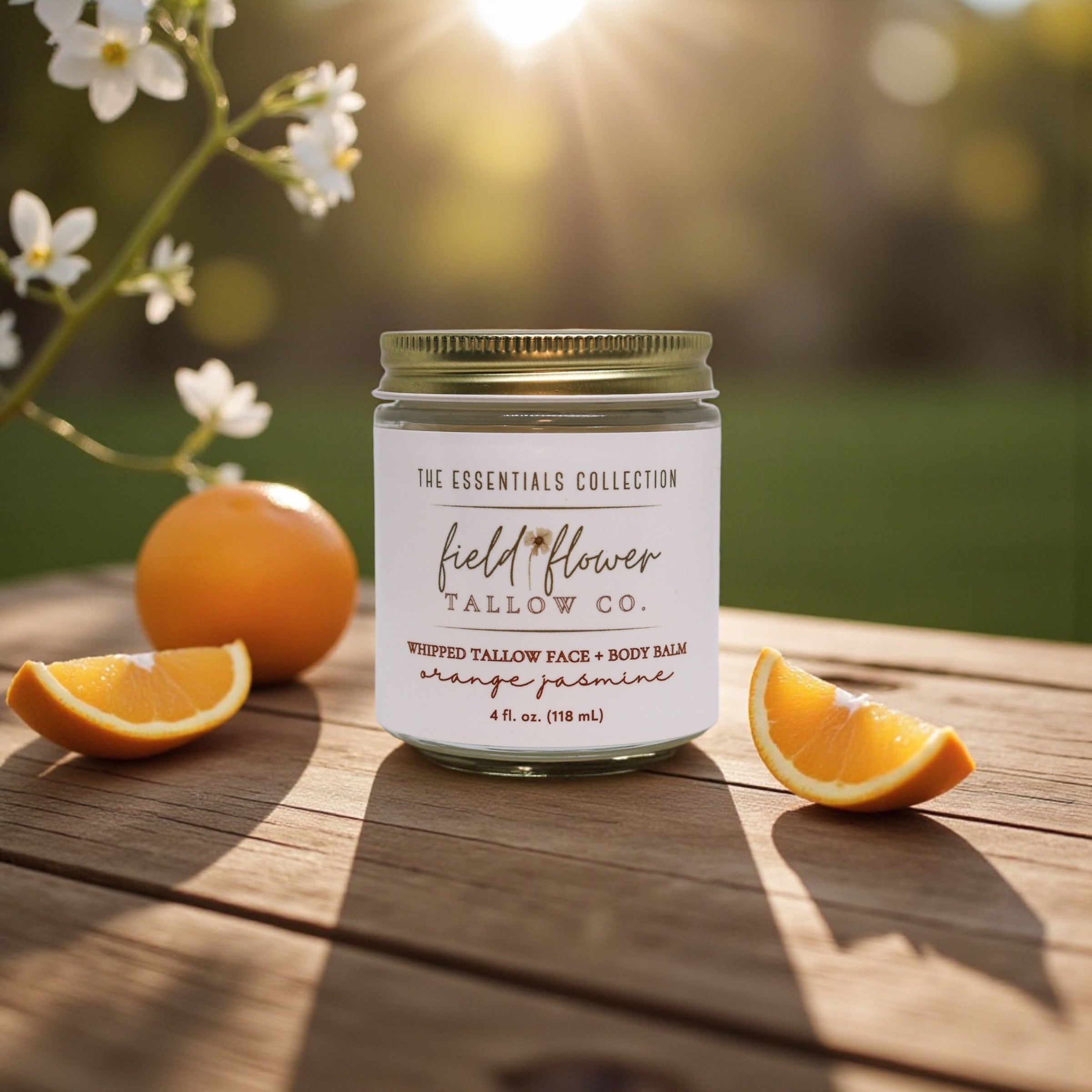 Orange Jasmine Whipped Tallow Face + Body Balm – Field Flower Tallow Co.
